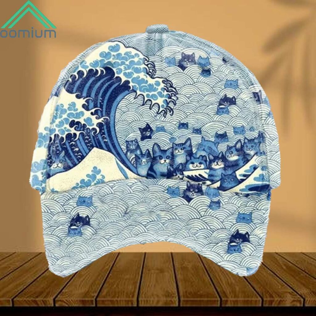 Women's Blue Wave Cat Shirt - oomium.com