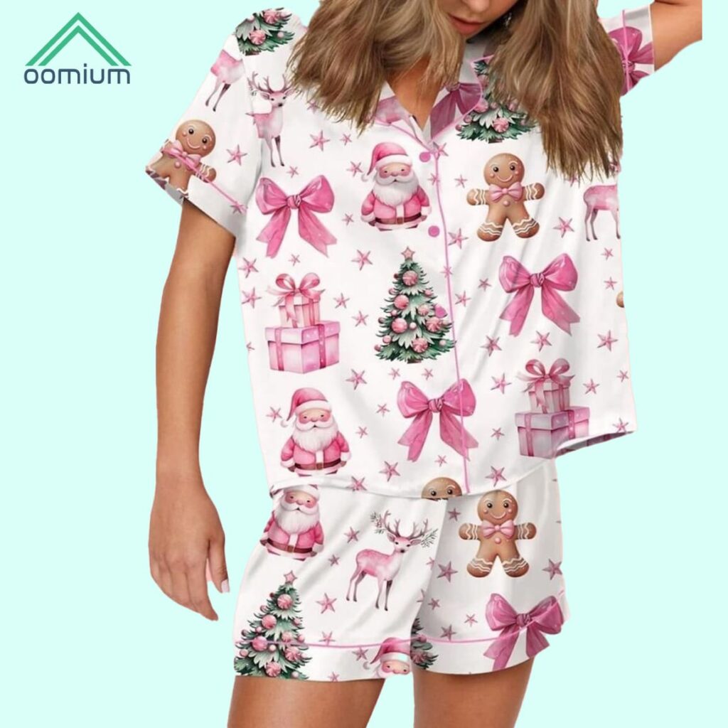 Coquette Pink Christmas Pajama Set - oomium.com