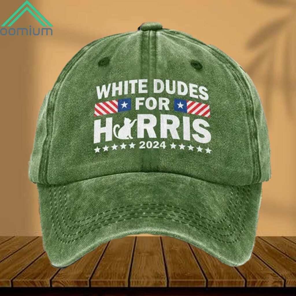 White Dudes For Harris 2024 Hat - oomium.com