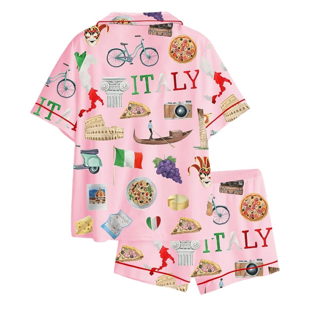 Womens Italy Roma Travel Pajama Set - oomium.com