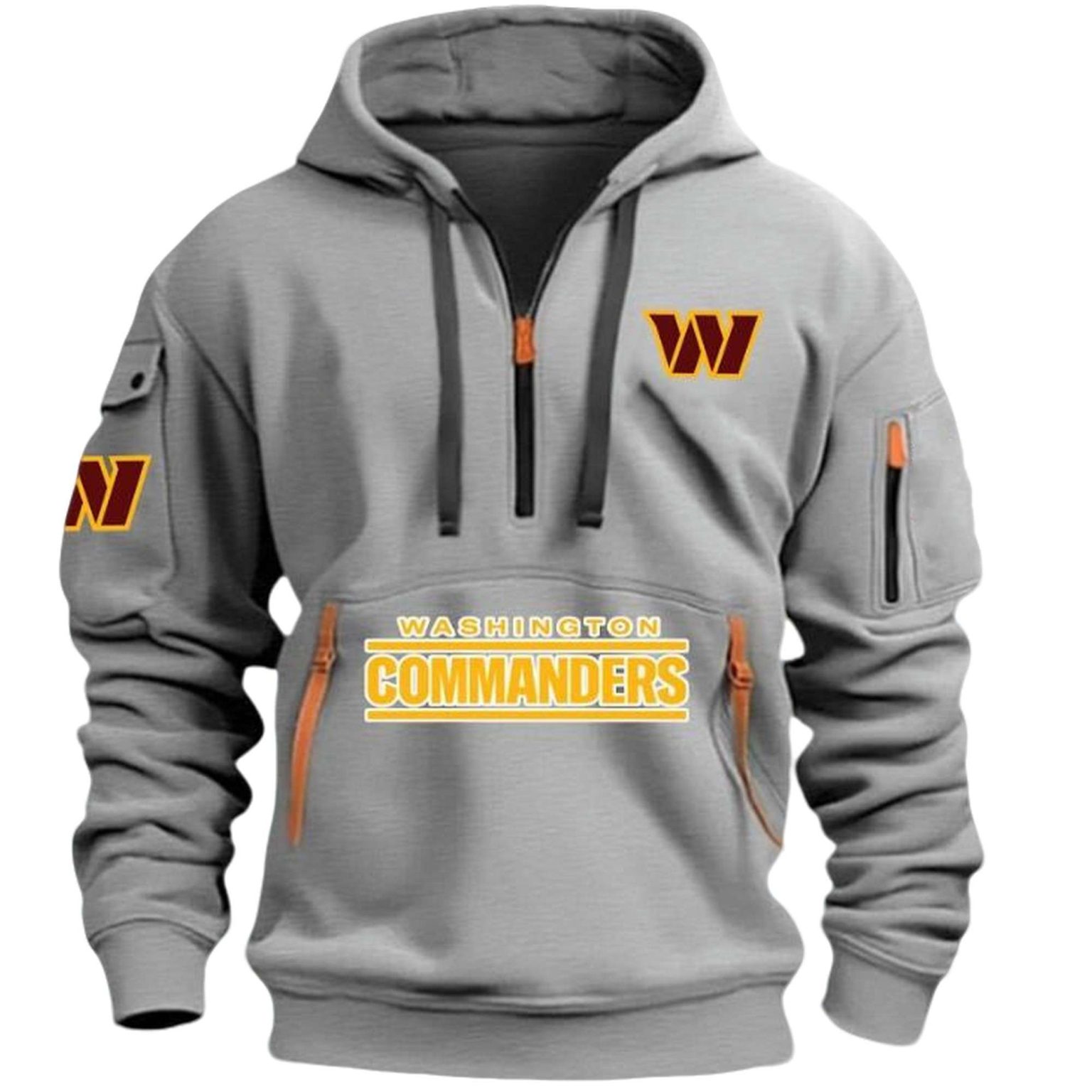 Commanders Football Quarter Zip Hoodie - oomium.com